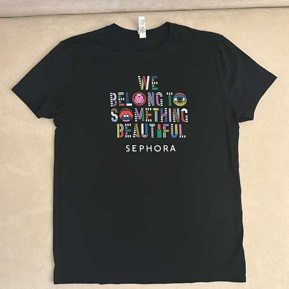 Sephora | Tops | Sephora Black Tshirt We Belong To Something Beautiful ...
